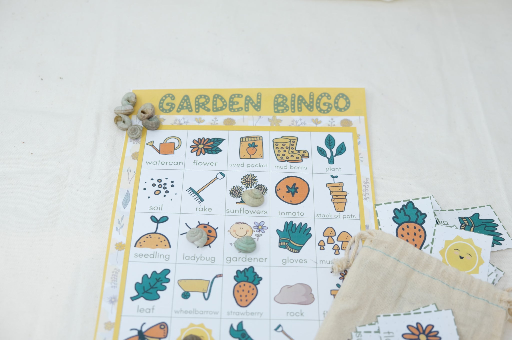 Pretty Garden Themed BINGO for Kids w/ 10 Unique Game Boards + Set of ...